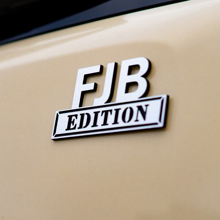 FJB Edition Badge - Brushed Silver and Gloss Black - Tape Backing ...
