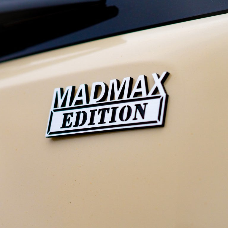 Madmax Edition Badge - Brushed Silver and Gloss Black - Tape Backing ...
